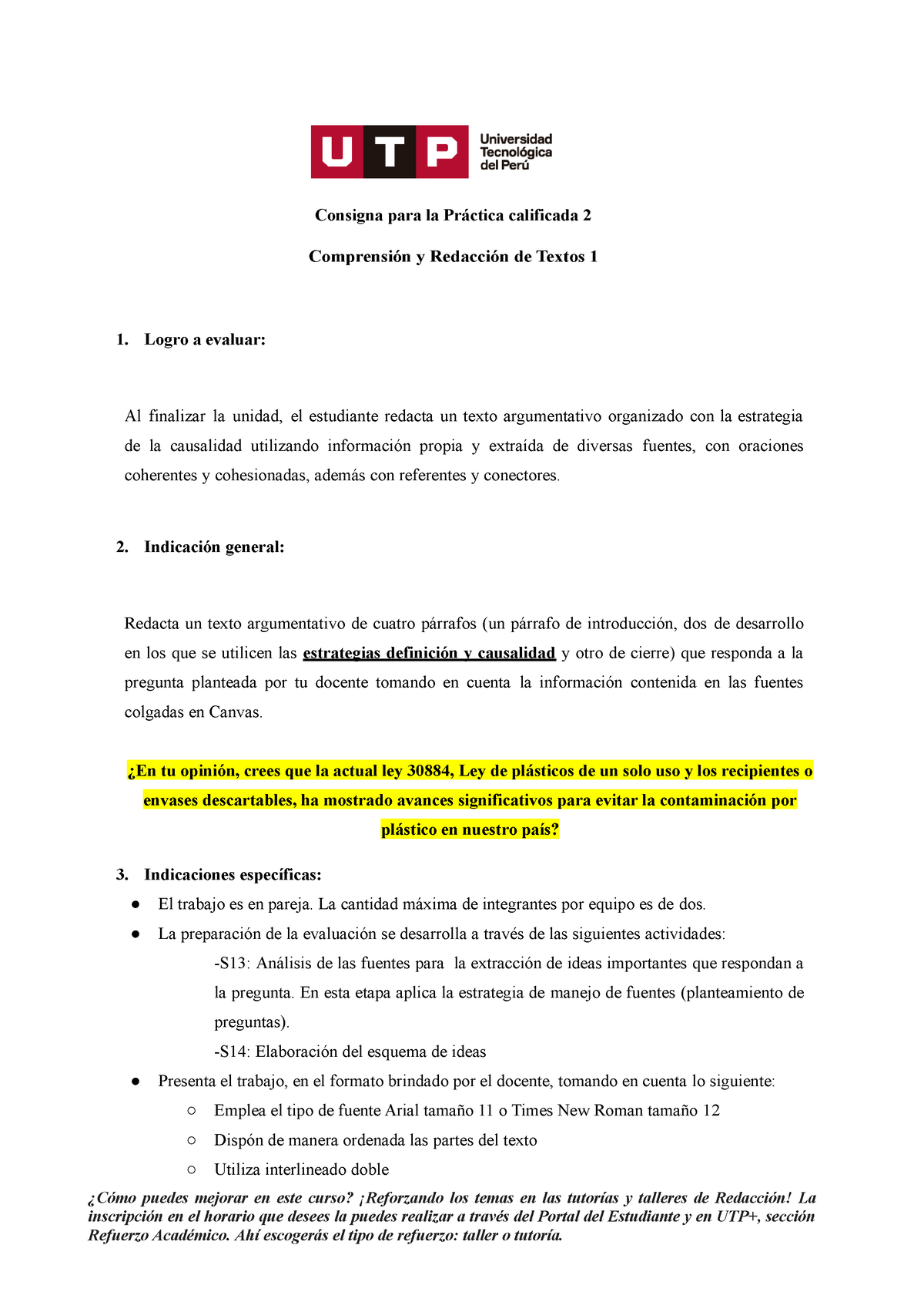 S14s2 Esquema Para Pc2 Jose Consigna Para La Práctica Calificada 2