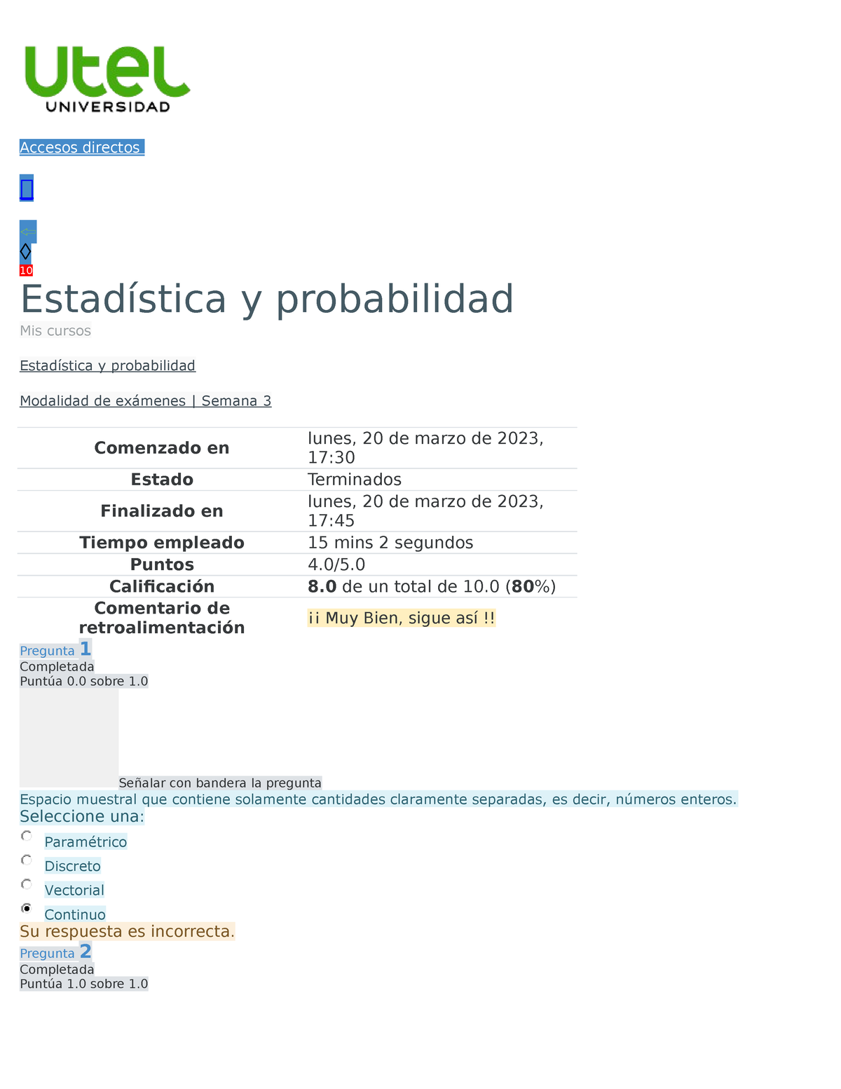 Estadistica Y Probabilidad Examen Semana 3 Accesos Directos 10