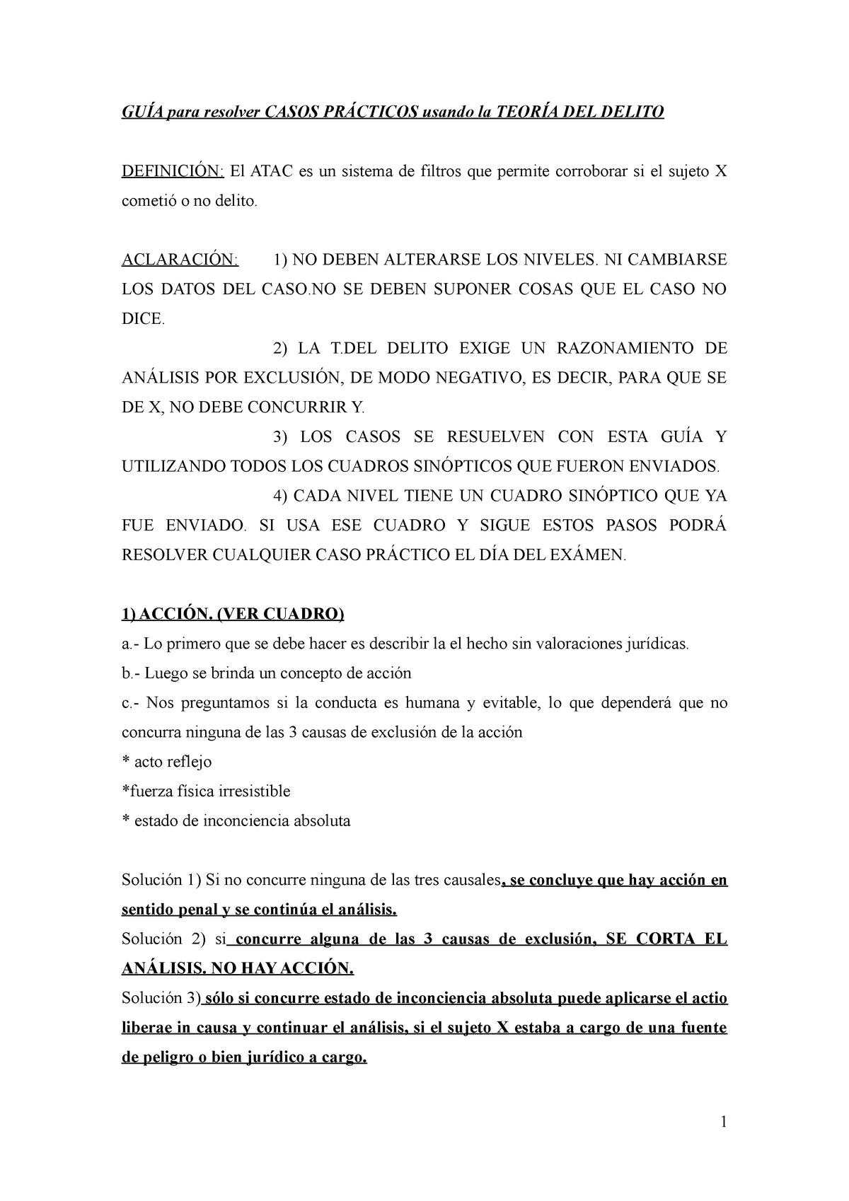 Analisis Teoria Del Delito GuÍa Para Resolver Casos PrÁcticos Usando