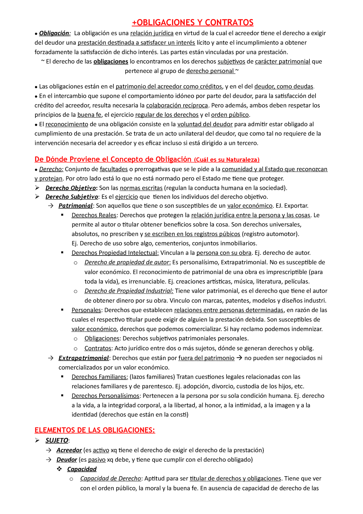 Apuntes Obligaciones Y Contratos Obligaciones Y Contratos Obligación