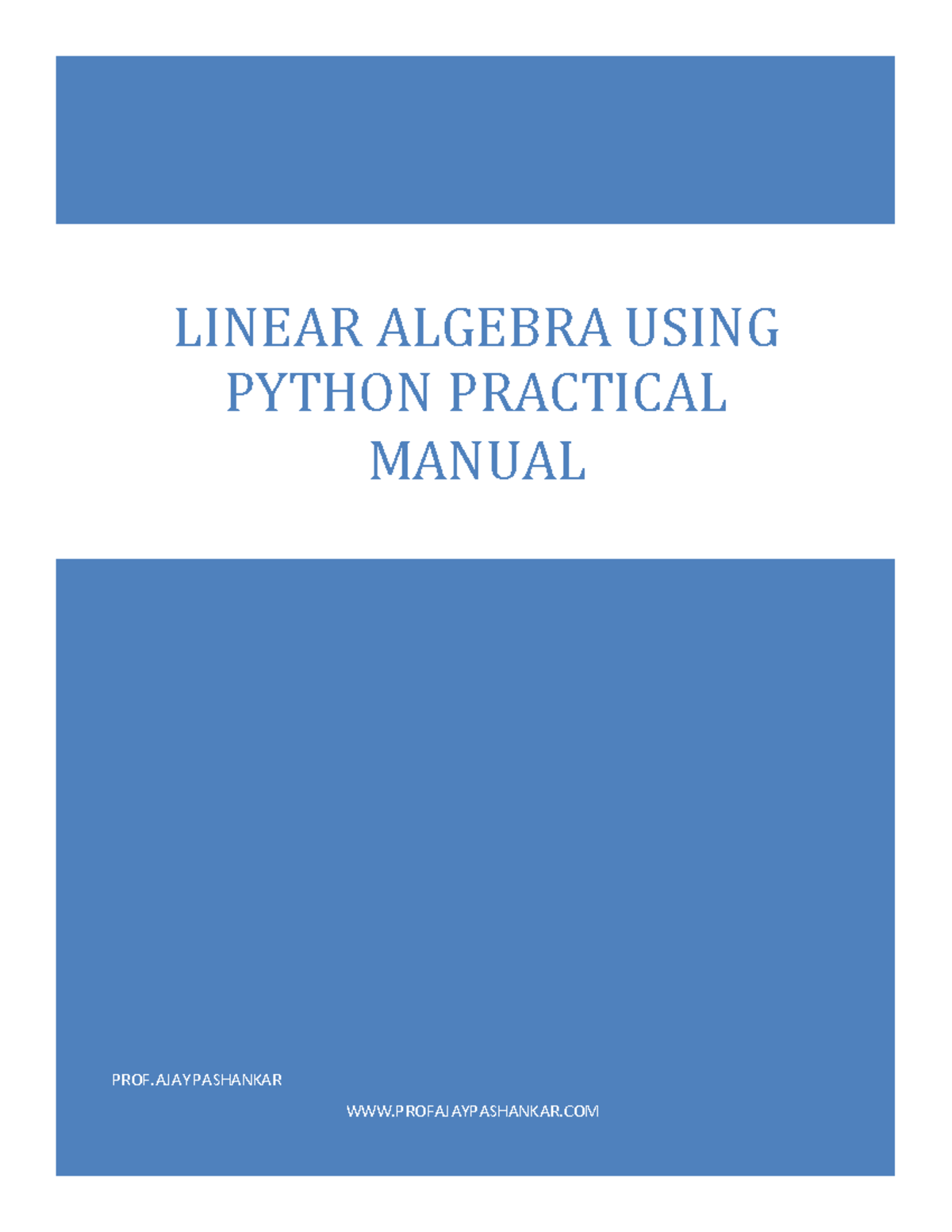 Practicallinear Algebra Prof Pashankar Profajaypashankar Linear