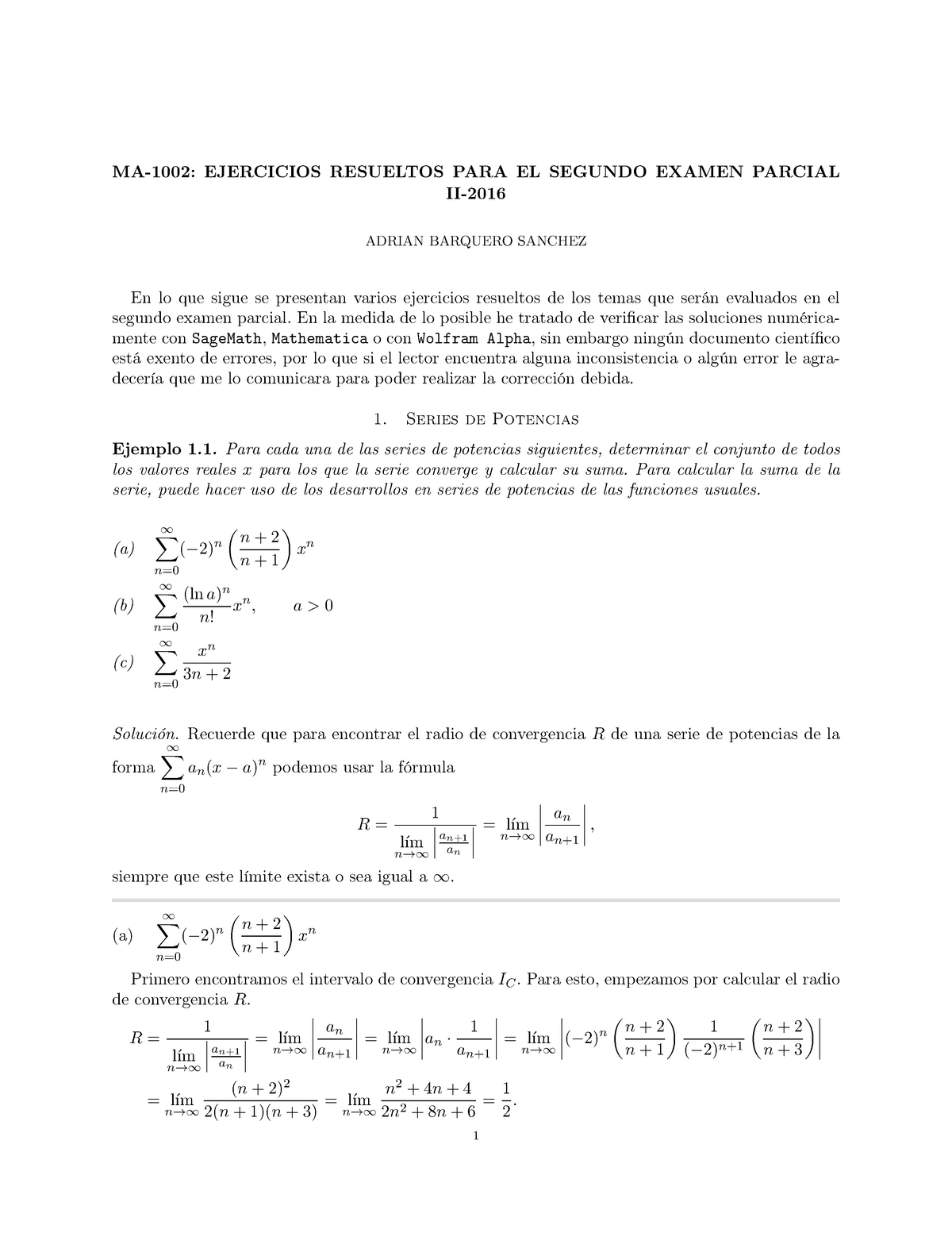 Ejemplos Segundo Examen Parcial Ejercicios Resueltos Para El Segundo