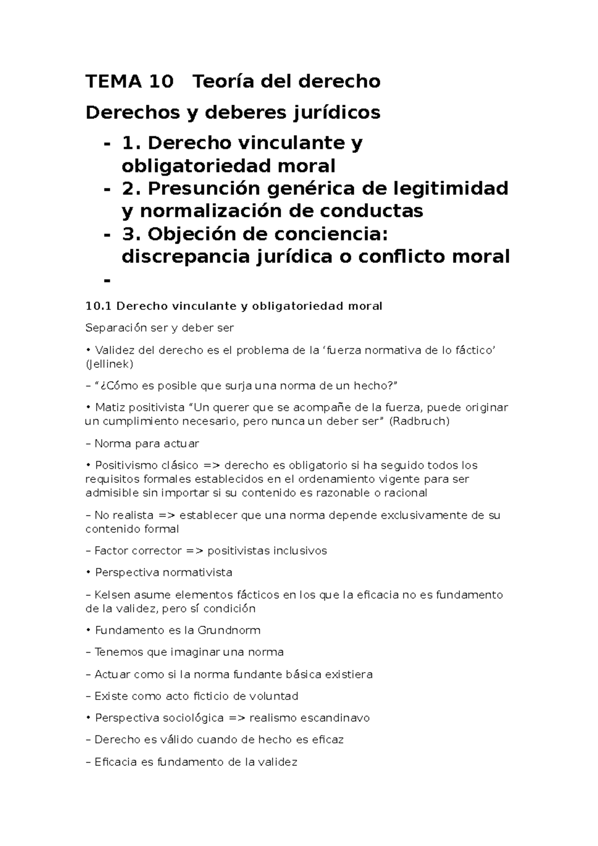 Tema 10 Teoría Del Derecho Tema 10 Teoría Del Derecho Derechos Y