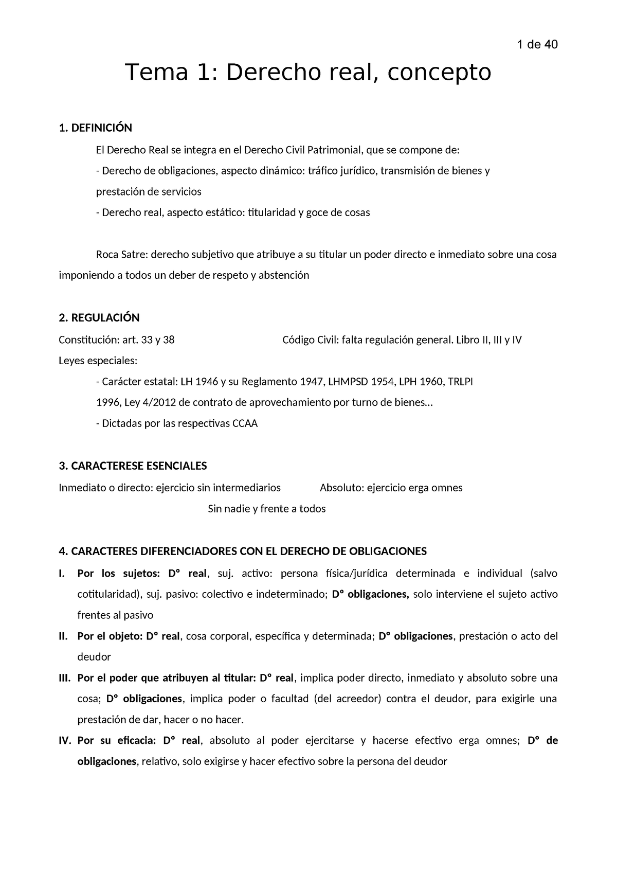 Primera Parte Reales Tema 1 Derecho Real Concepto 1 DefiniciÓn El