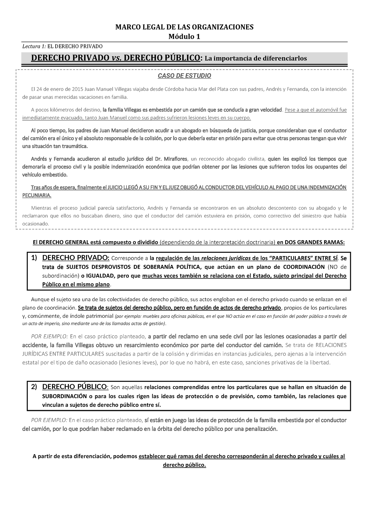 Resumen Marco Legal De Las Organizaciones M1 Y M2 Marco Legal De