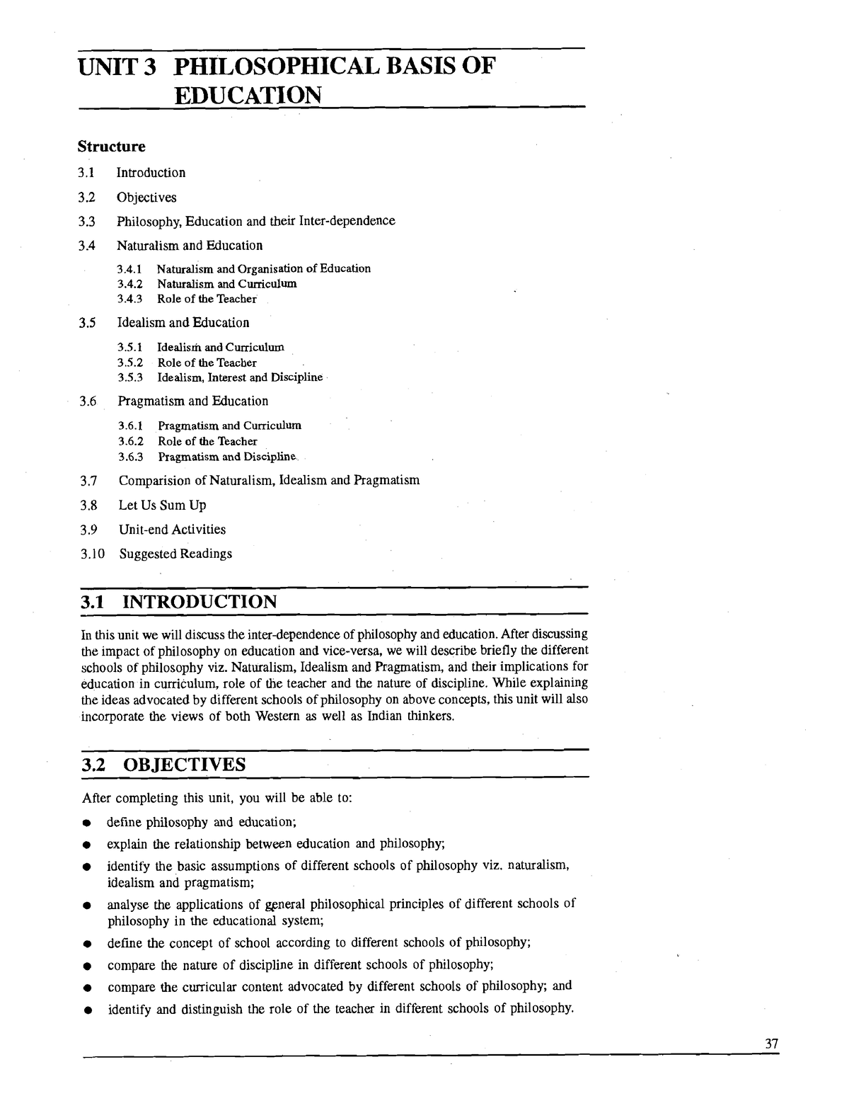 Unit 3 Naturalism Idealism And Pragmatism Unit 3 Philosophical