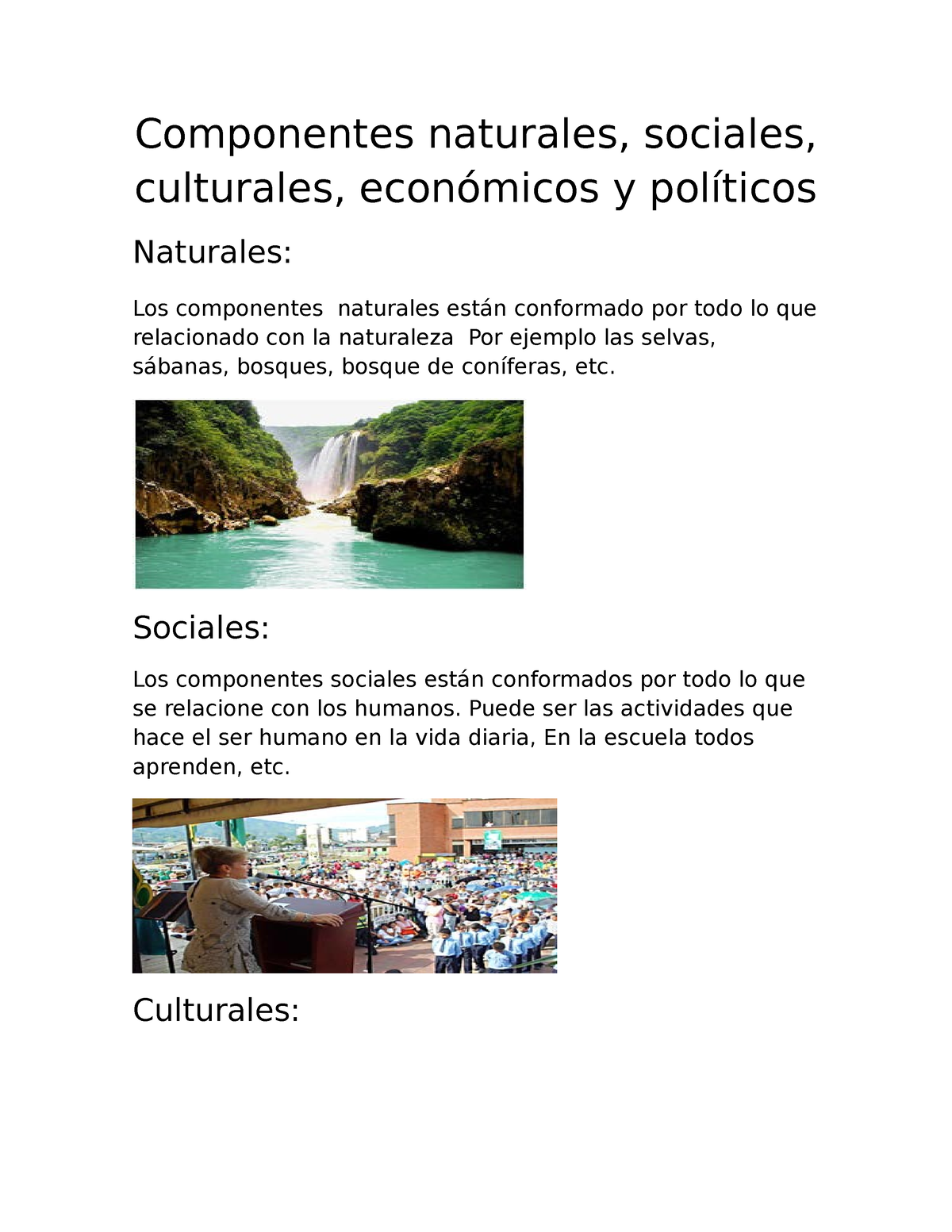 Scribd Histroia Componentes Naturales Sociales Culturales