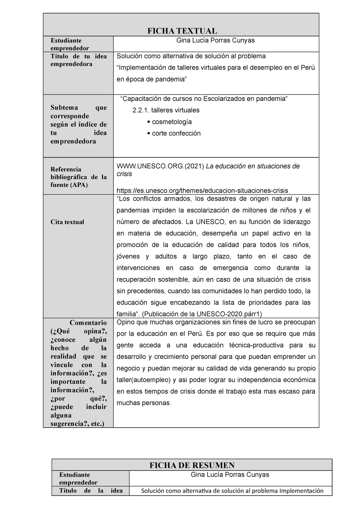 Formatos De Fichas Textual Y De Resumen Ficha De Resumen Estudiante