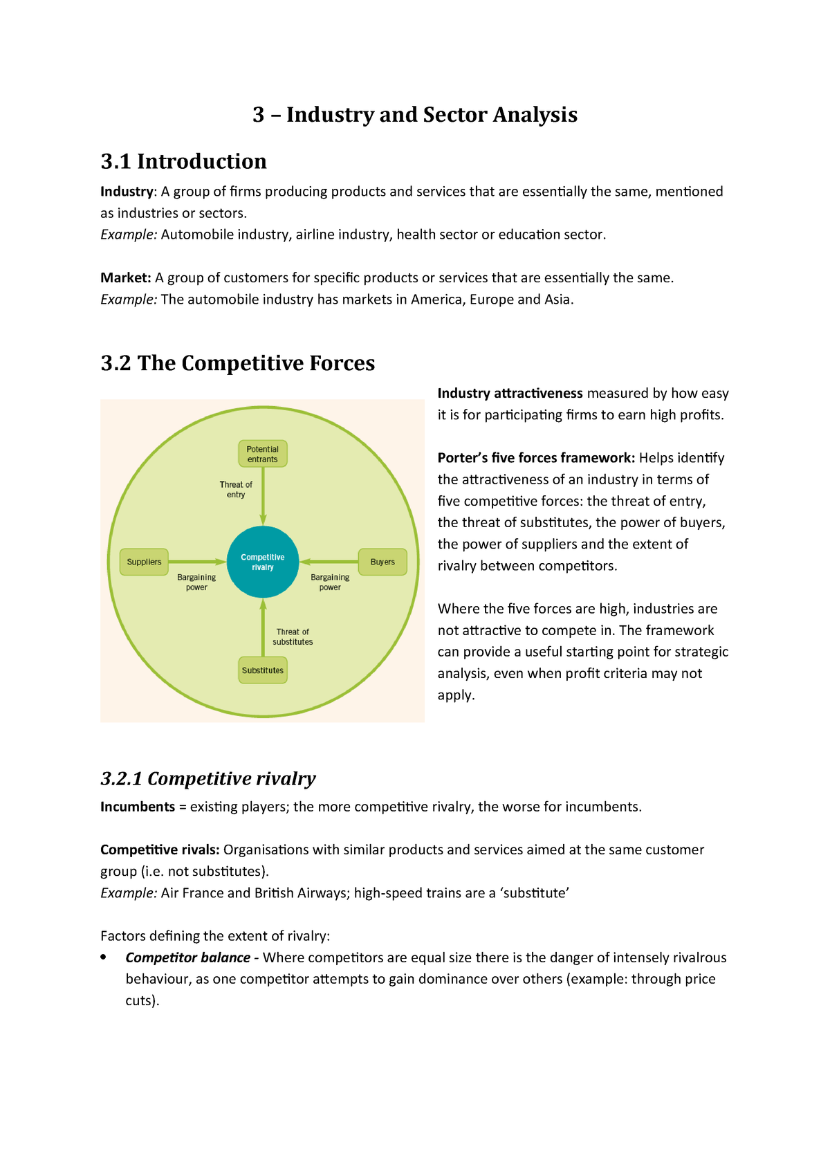 Chapter 3 Industry And Sector Analysis Studocu