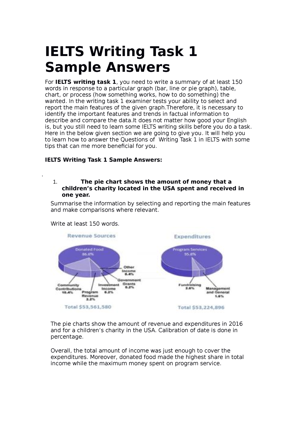 Ielts Writing Task 1 Sample Answers Ielts Writing Task 1 Sample