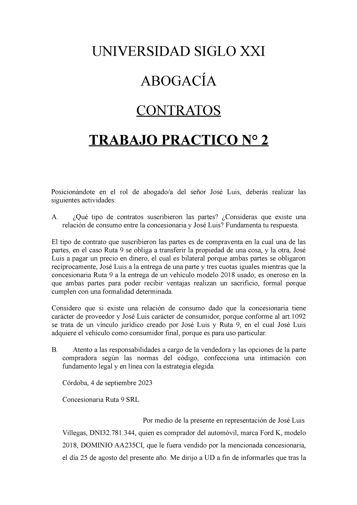 Contratos Tp 2 Docx Yymhjghjkghj Universidad Siglo Xxi AbogacÍa