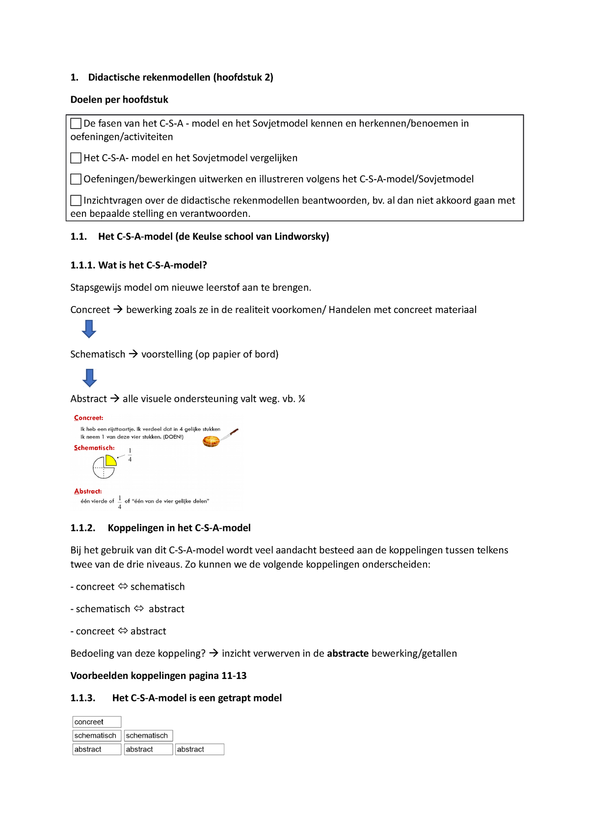 Samenvatting Didactiek Wiskunde 1 Hoofdstuk 2 Didactische