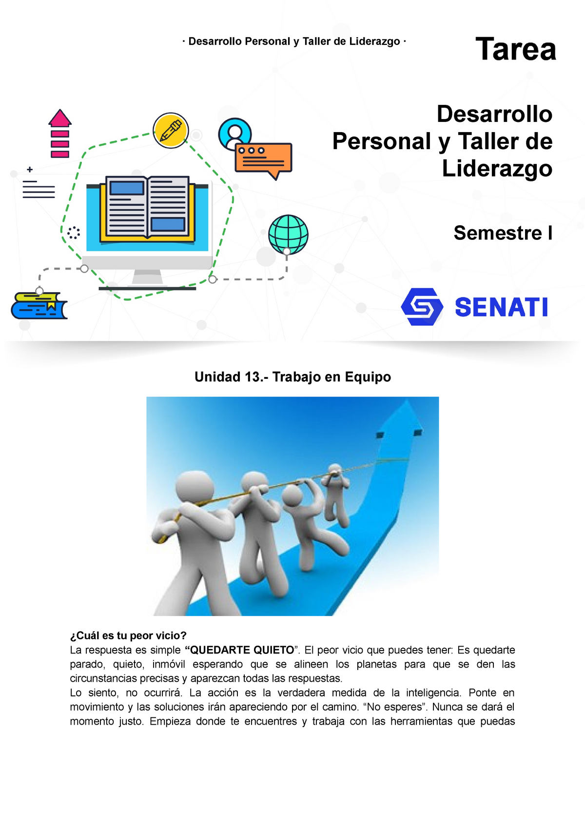 Unidad 13 Trabajo En Equipo · Desarrollo Personal Y Taller De