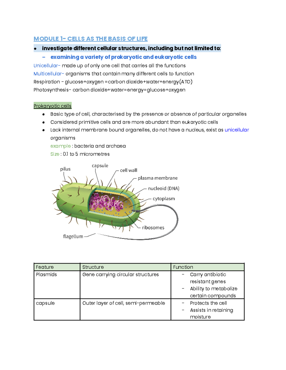 Module 1 Cells As The Basis Of Life Module 1 Cells As The Basis Of