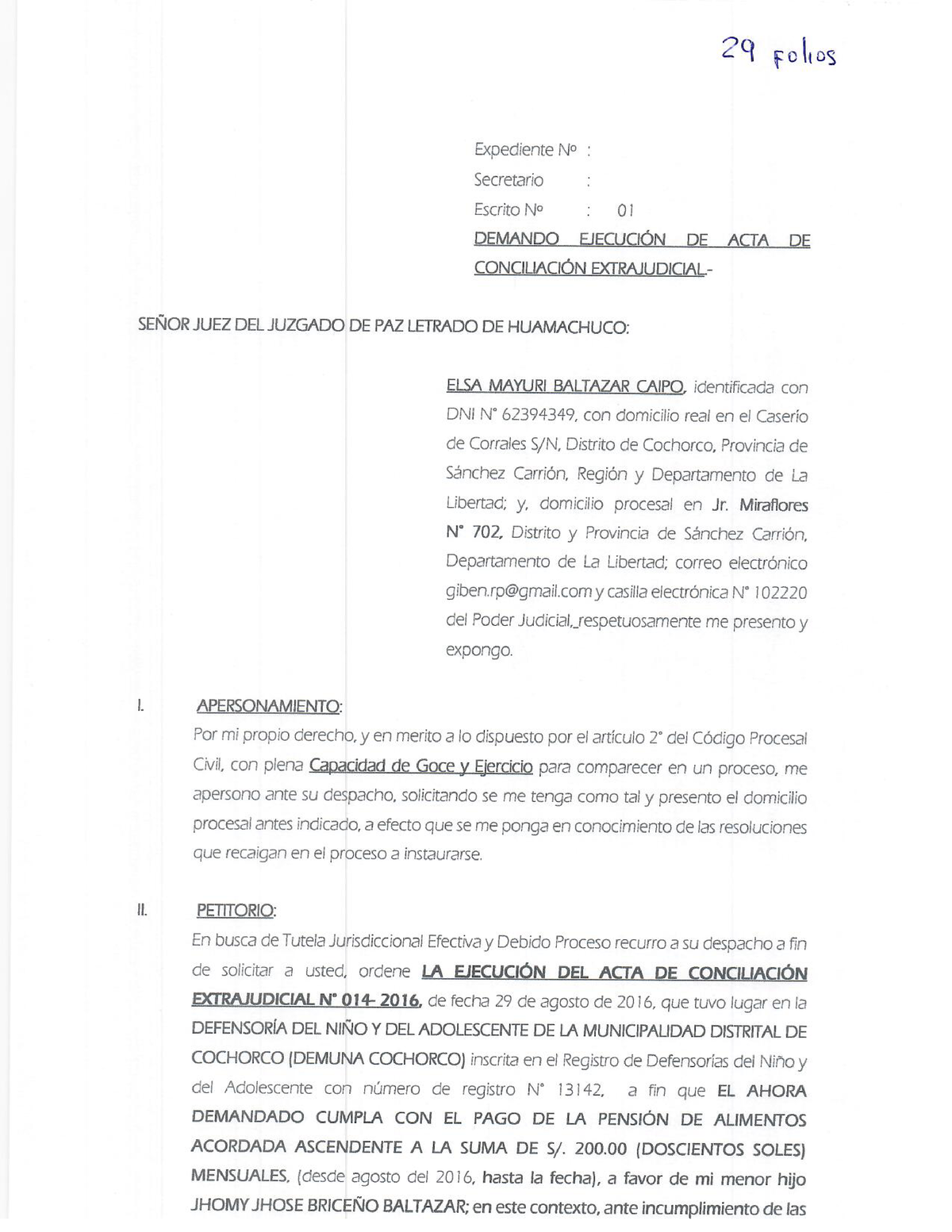 Demanda Ejecucion De Acta De Conciliacion Sobre Alimentos P·gina 2 De