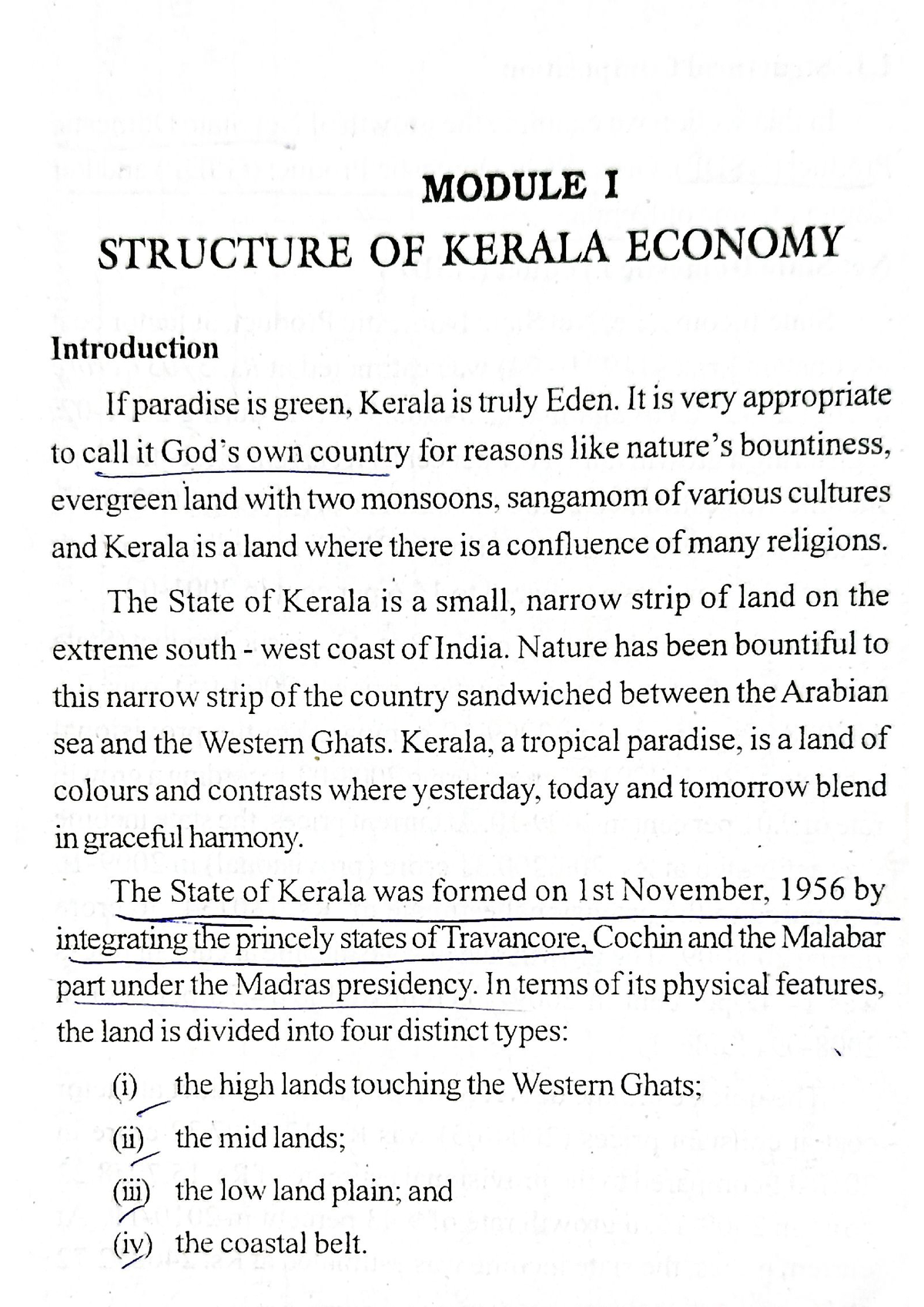 Structure Of Kerala Economy Ba Economics Studocu