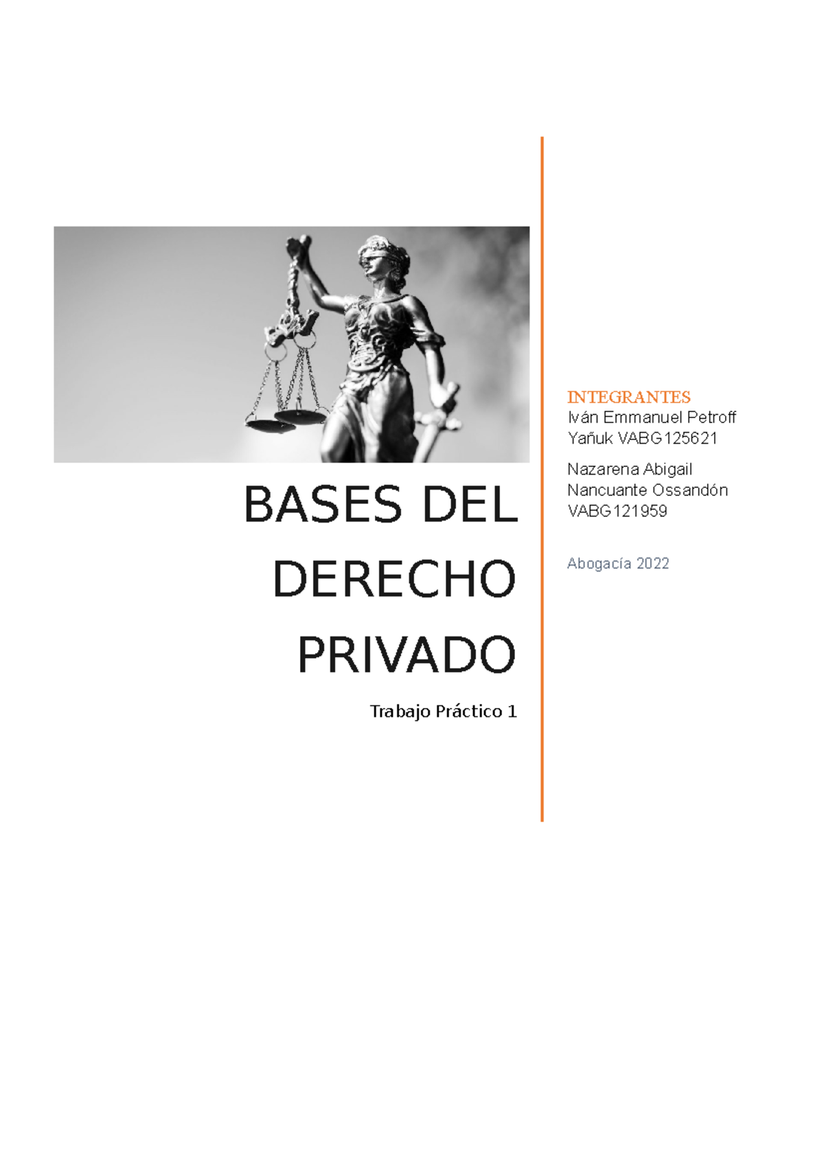 Bases Del Derecho Privado Tp 1 Bases Del Derecho Privado Trabajo