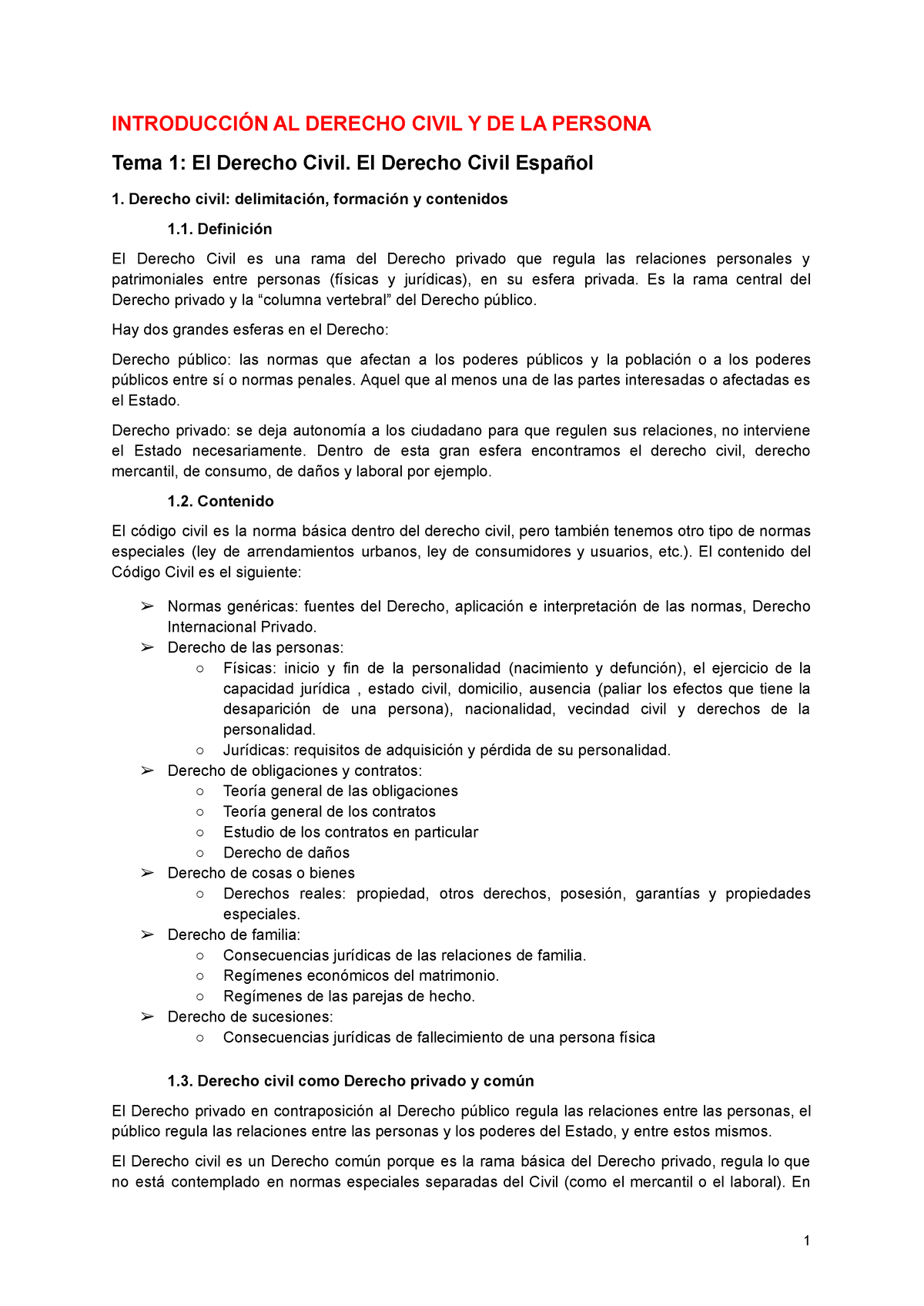 Introducción Al Derecho Civil Y De La Persona Junio IntroducciÓn Al