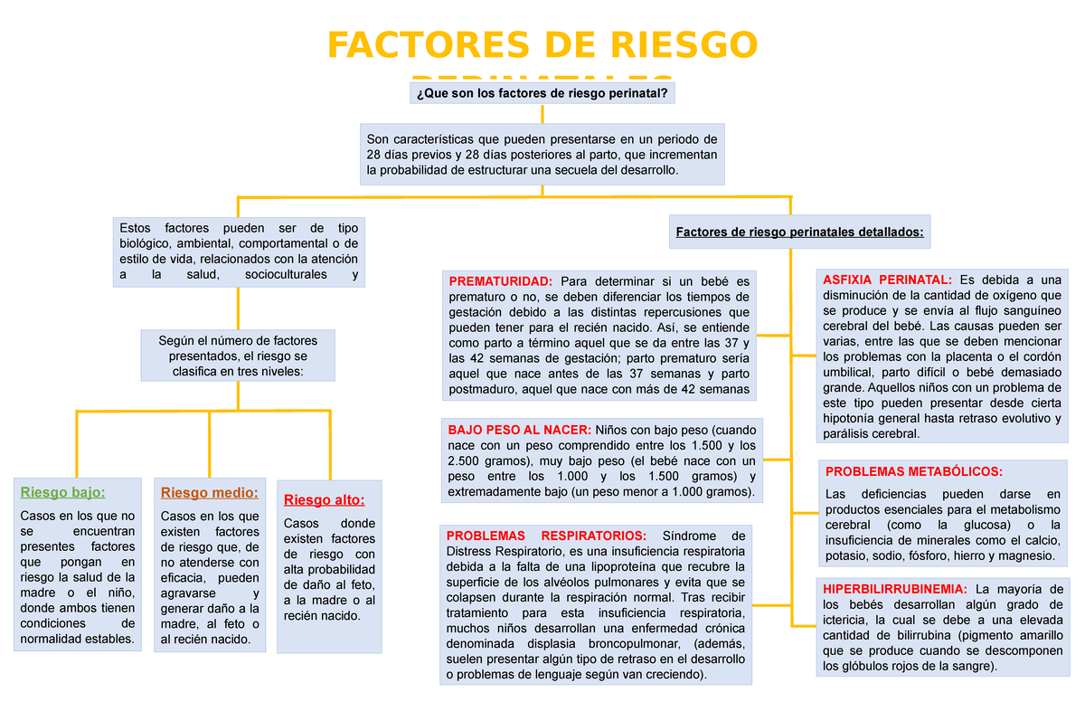 Mapaconceptual Riesgos Perinatales ¿que Son Los Factores De Riesgo