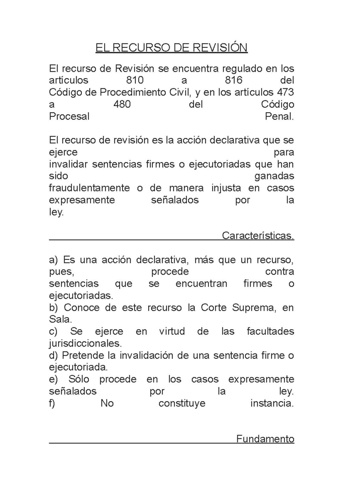 El Recurso De Revisión Anonimo El Recurso De RevisiÓn El Recurso De