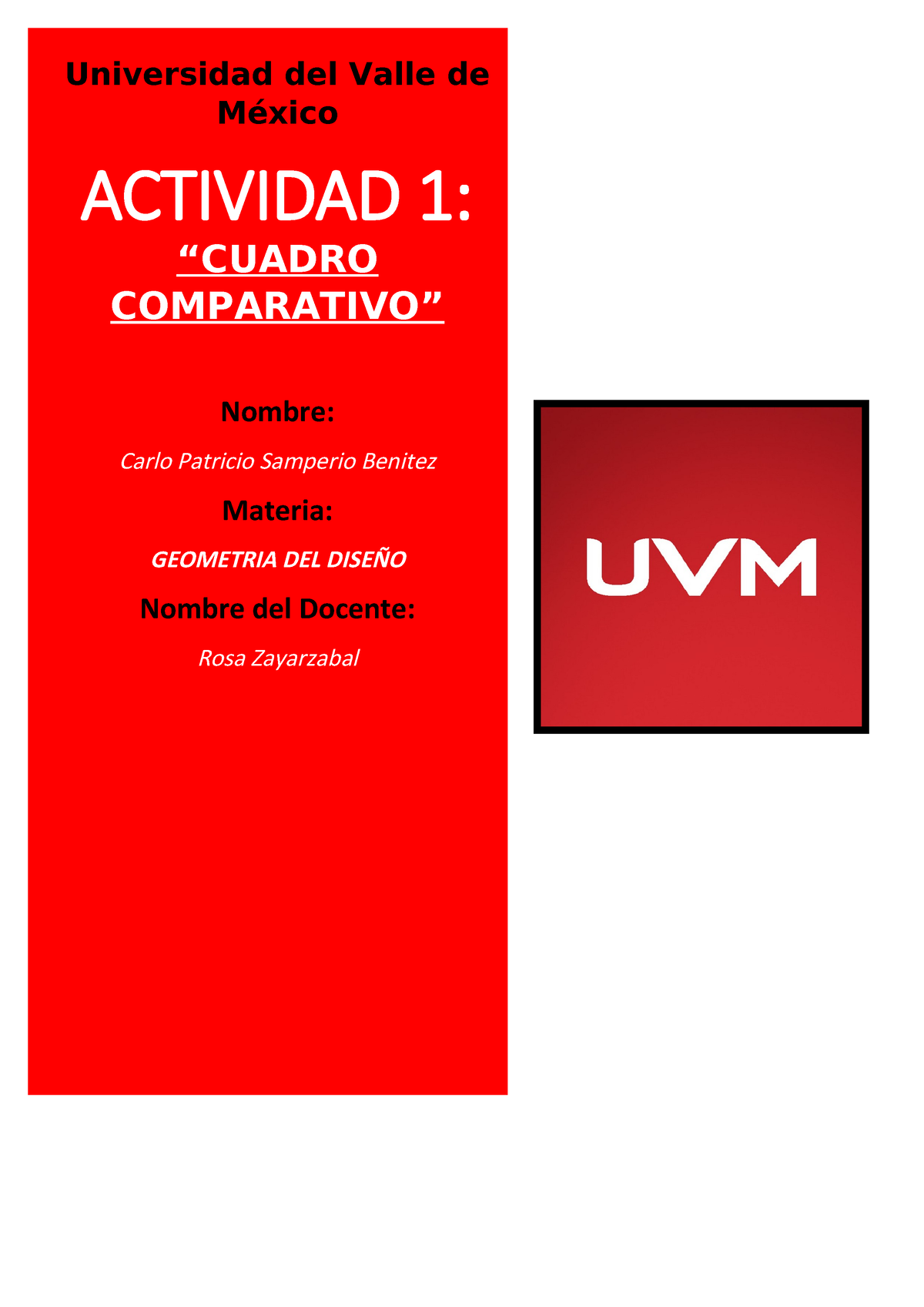 Cuadro Comparativo Geo Pdf Universidad Del Valle De México