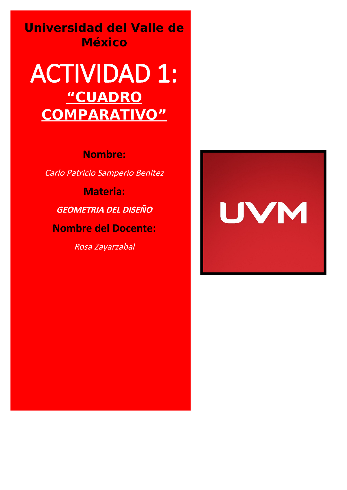 A1 Cuadro Comparativo Po Docx Nombre Actividad 1 Cuad