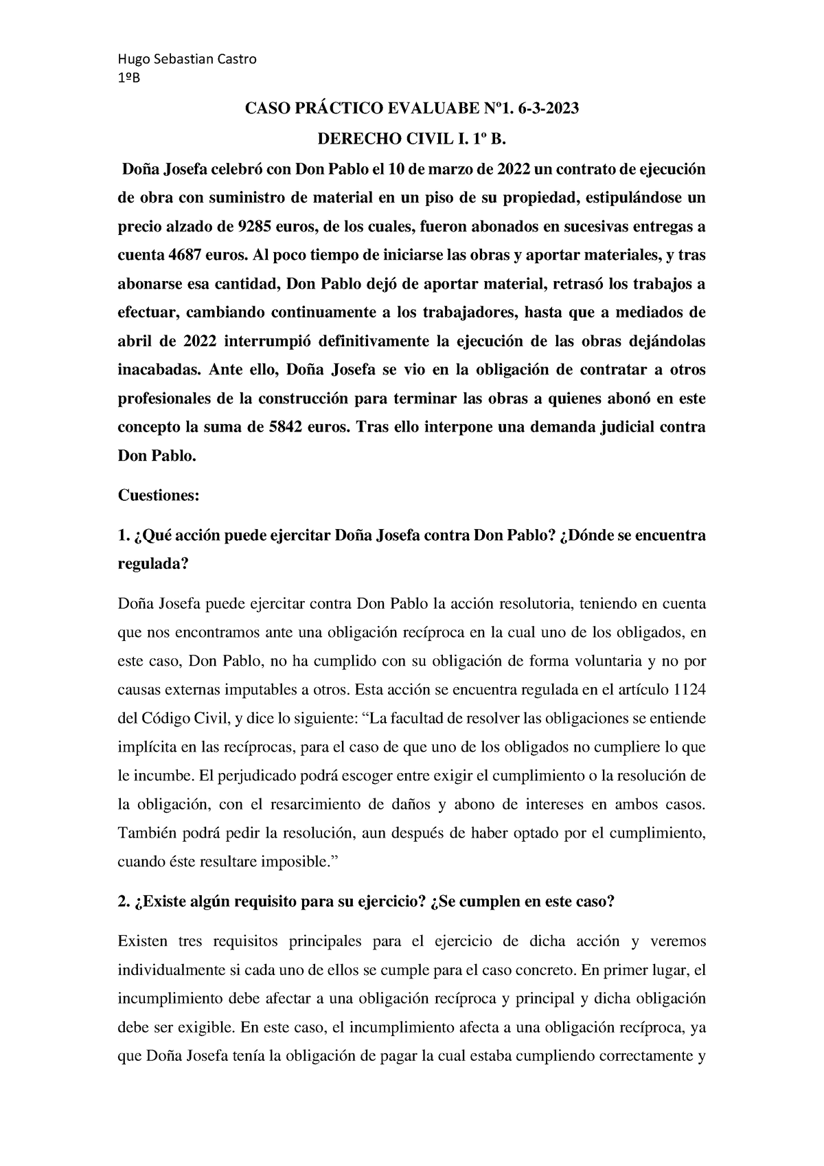 Caso Práctico Evaluabe Nº1 Hugo Sebastian Castro 1∫b Caso PrÁctico