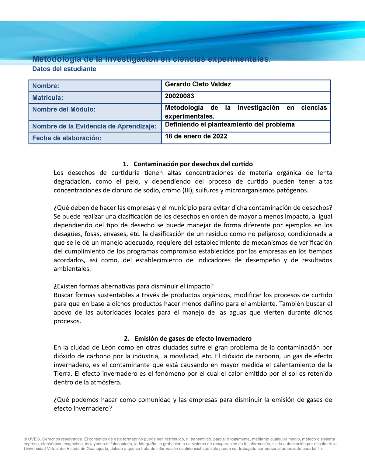 Planteamiento Del Problema Metodología De La Investigación En