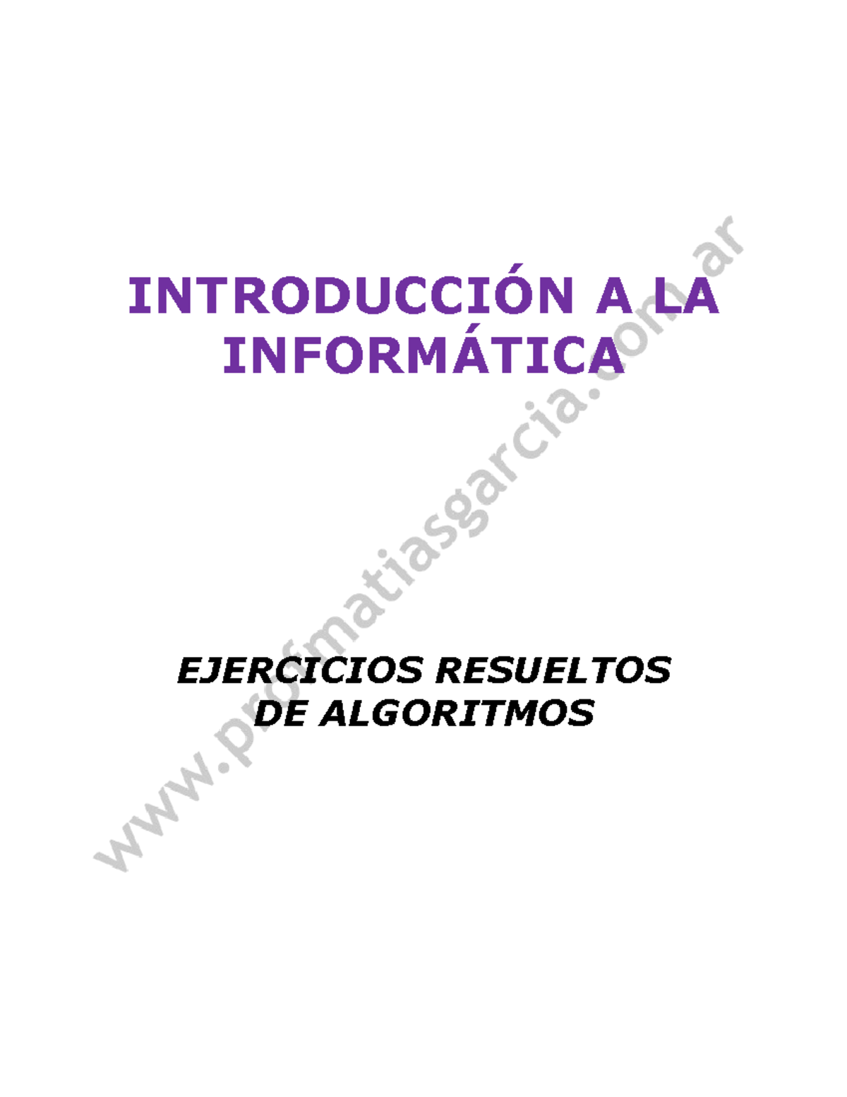 Ej Resueltos Algoritmos IntroducciÓn A La InformÁtica Ejercicios