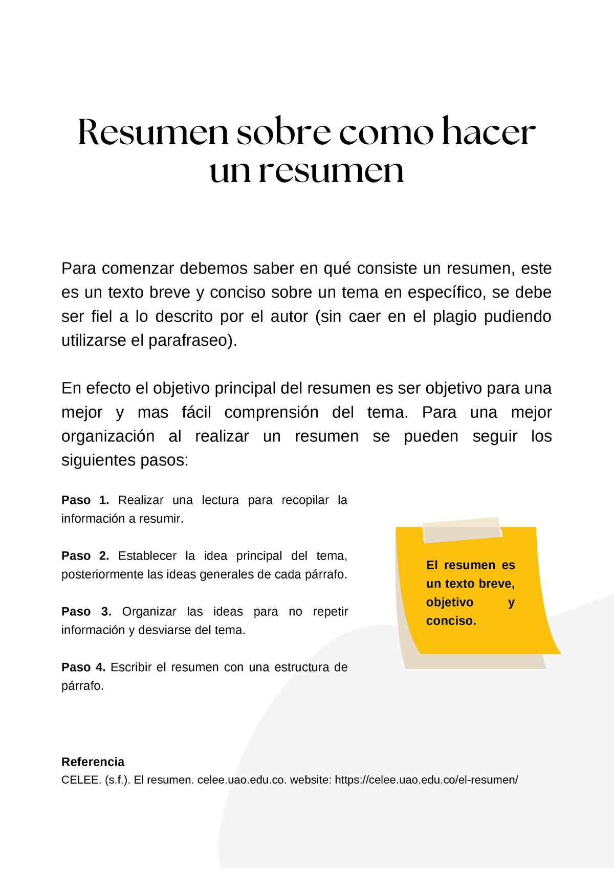 Resumen Sobre Como Hacer Un Resumen Resumen Sobre Como Hacer Un