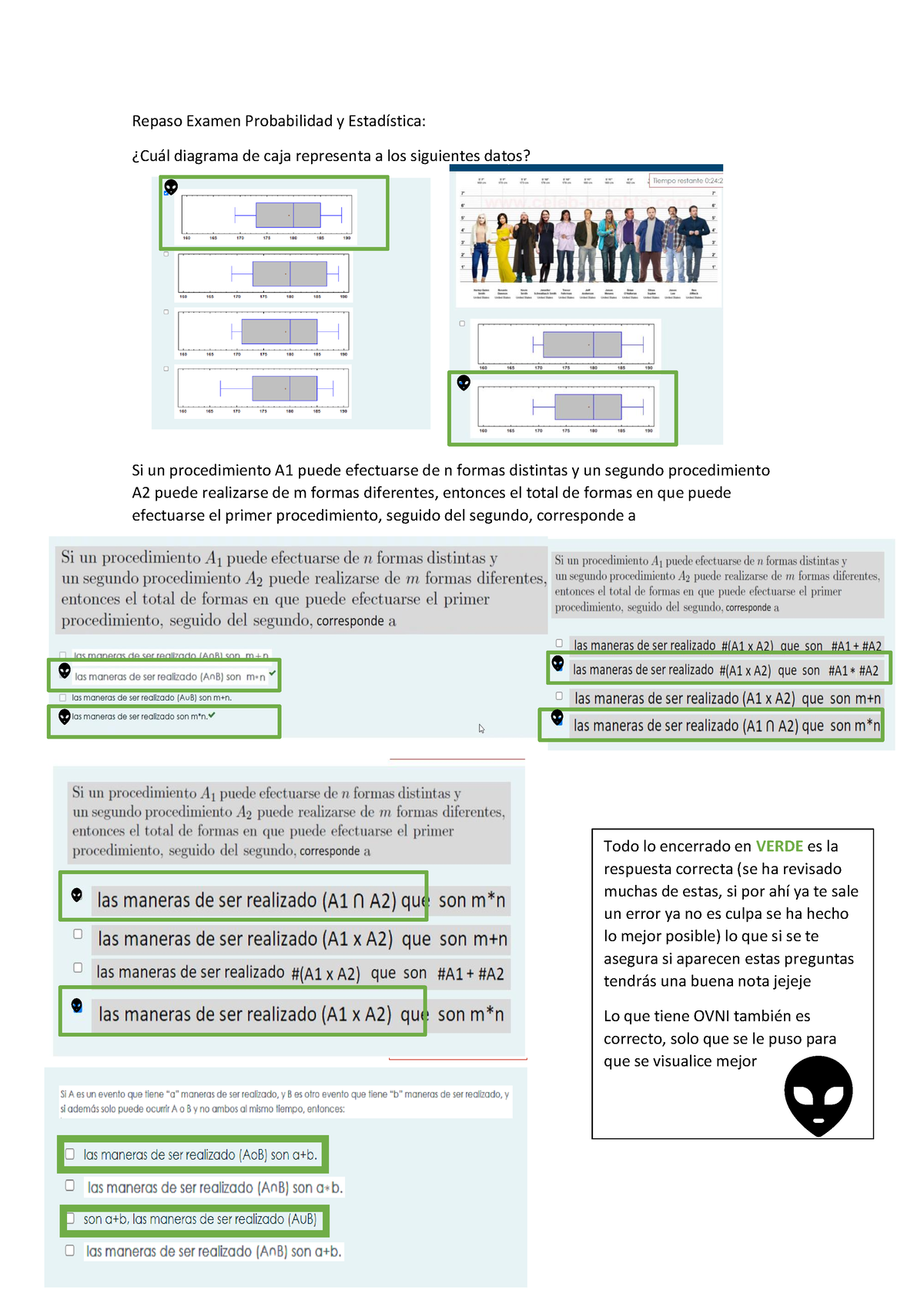 Repaso Examen Probabilidad Y Estadísticafinal Repaso Examen