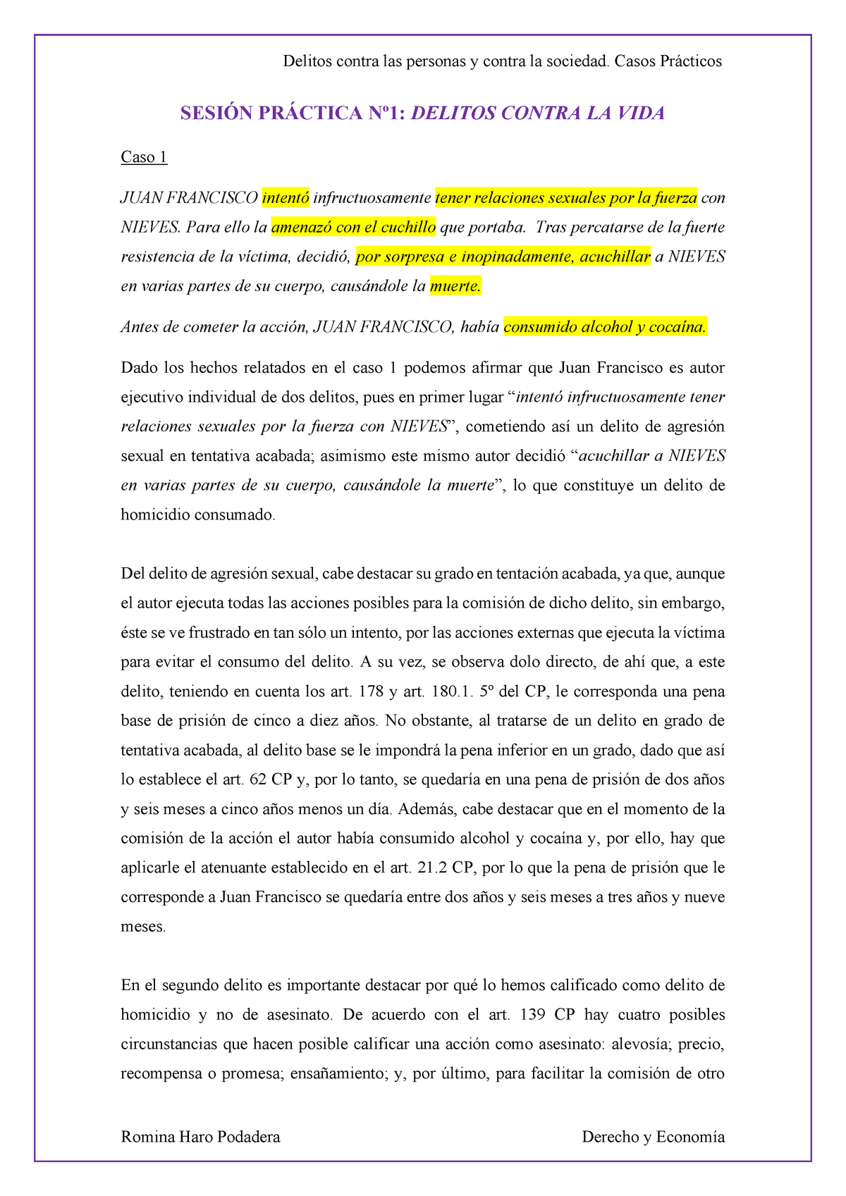 Sesión Práctica Nº1 Casos Resueltos SesiÓn PrÁctica Nº1 Delitos