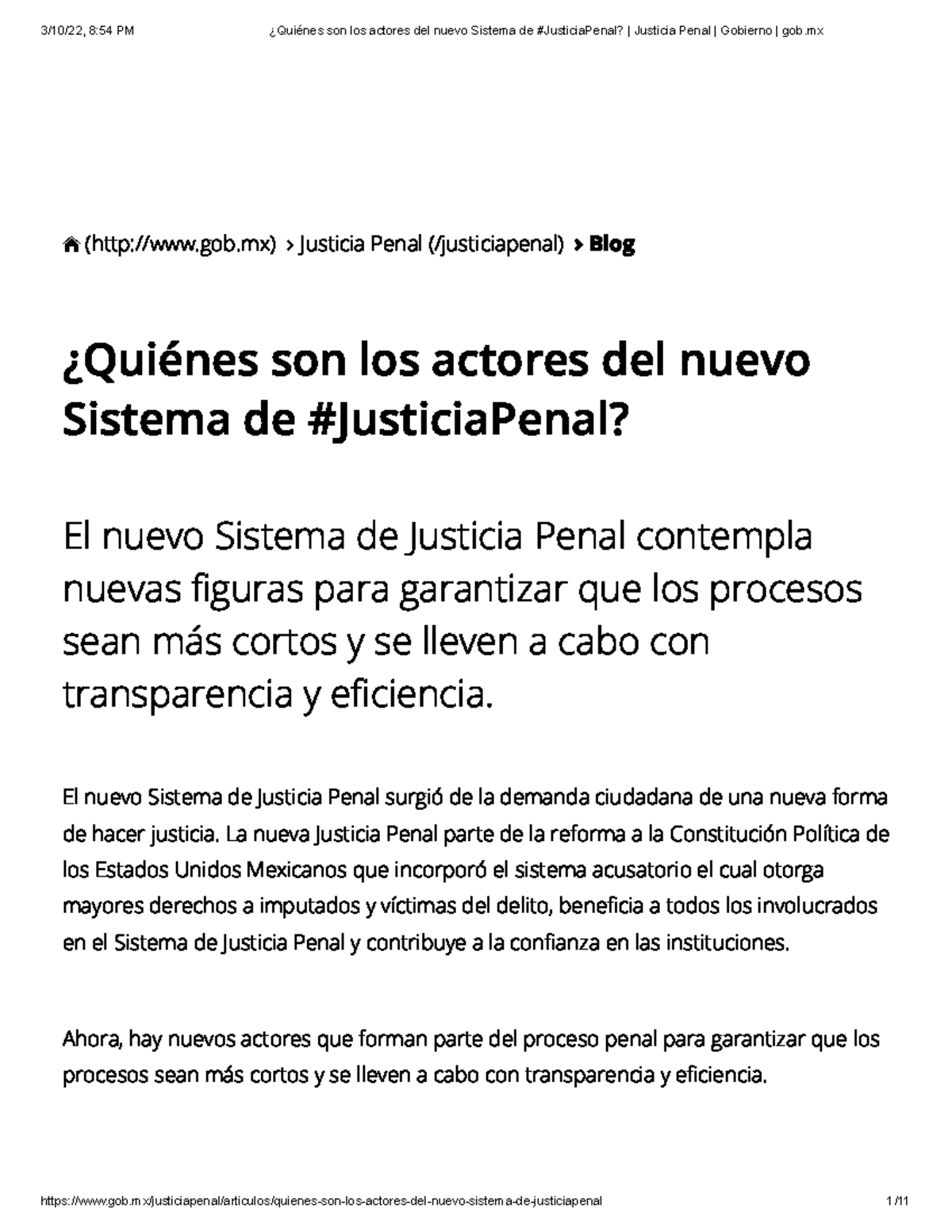 ¿quiénes Son Los Actores Del Nuevo Sistema De Justicia Penal Justicia