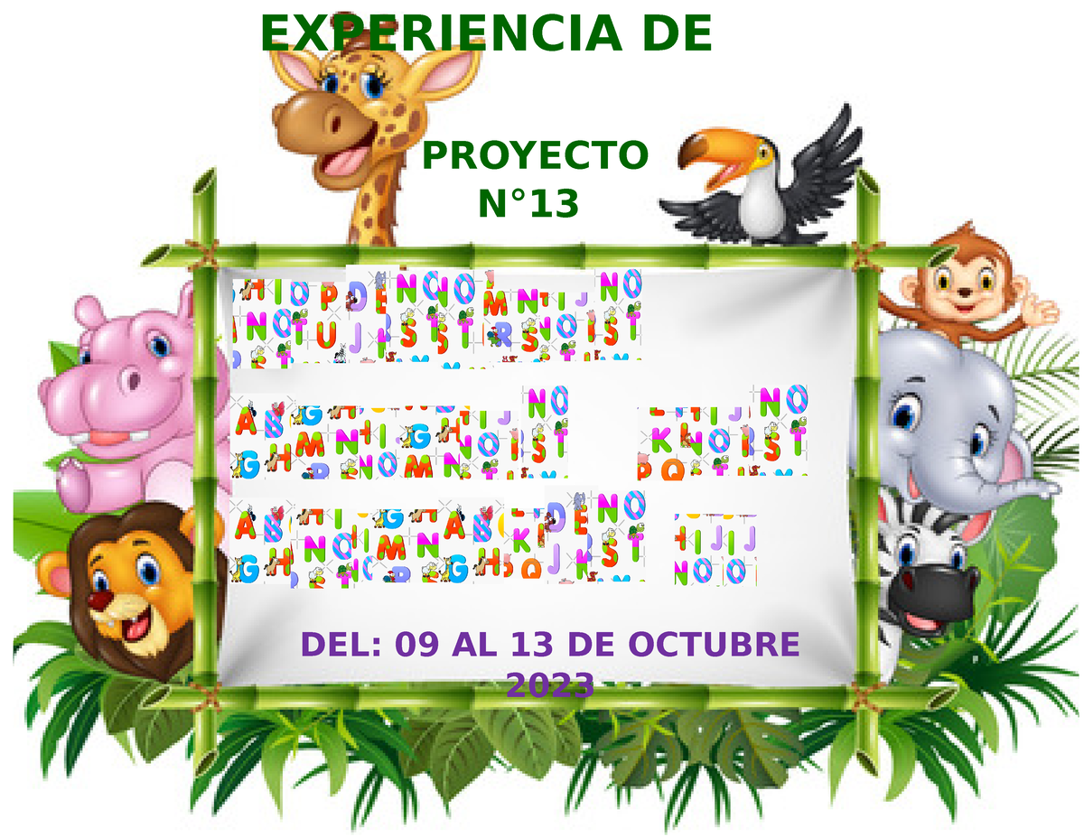 Ok Nuestros Amigos Los Animales Ii Listo Experiencia De Aprendizaje N