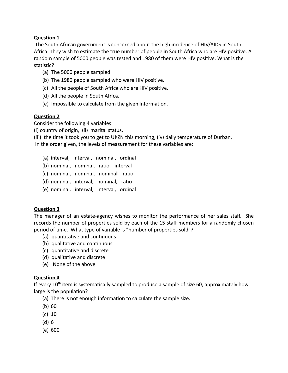 2013 Sem1 Test 1c It Will Help A Lot The South African Government