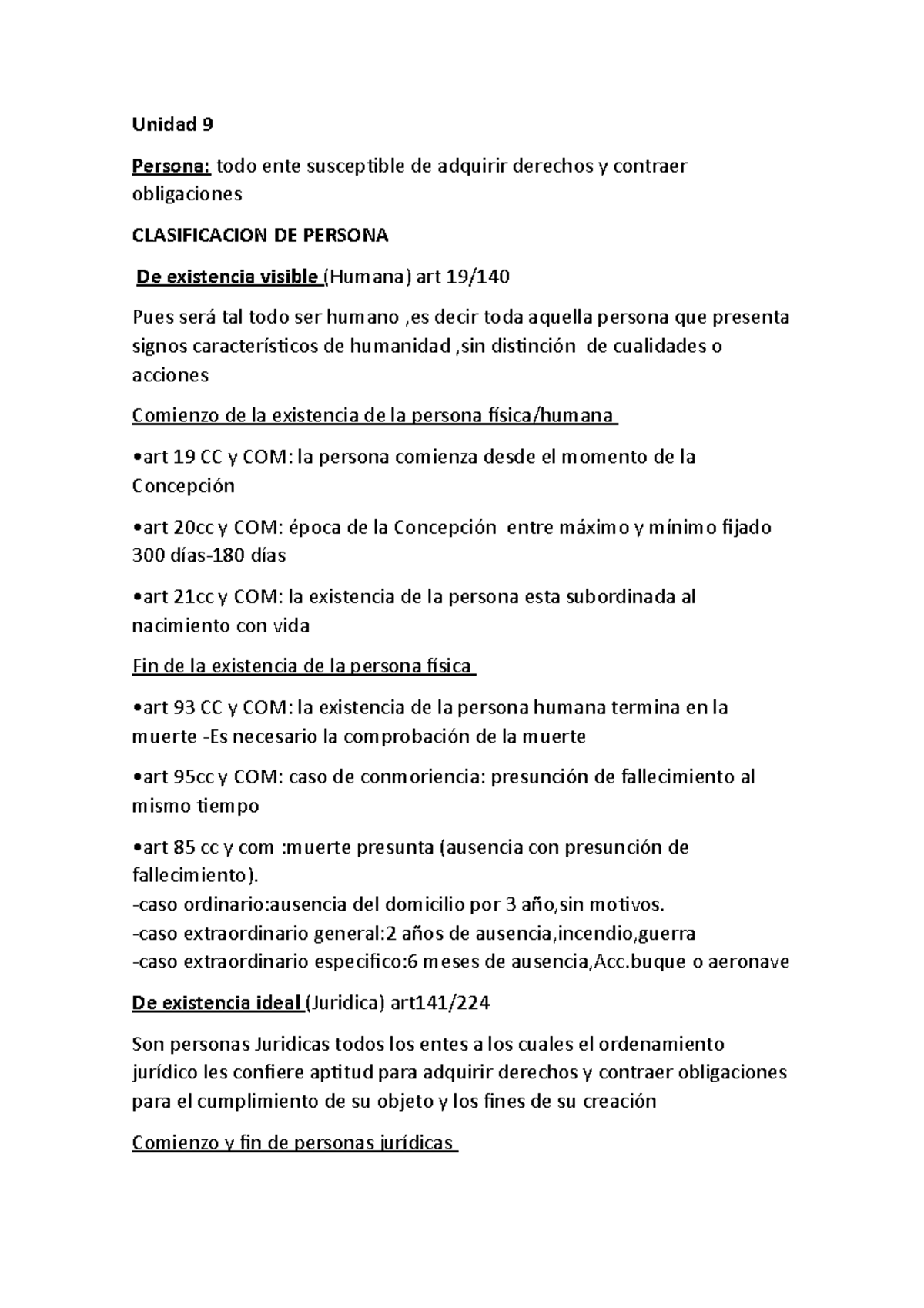 Derecho Ultimo 2 Unidad 9 Persona Todo Ente Susceptible De Adquirir