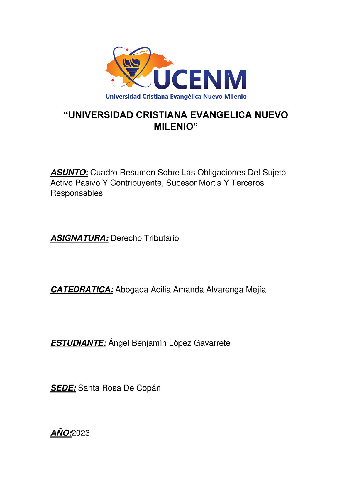 Cuadro Comparativo Del Sujeto Activo Y Pasivo Pdmrea