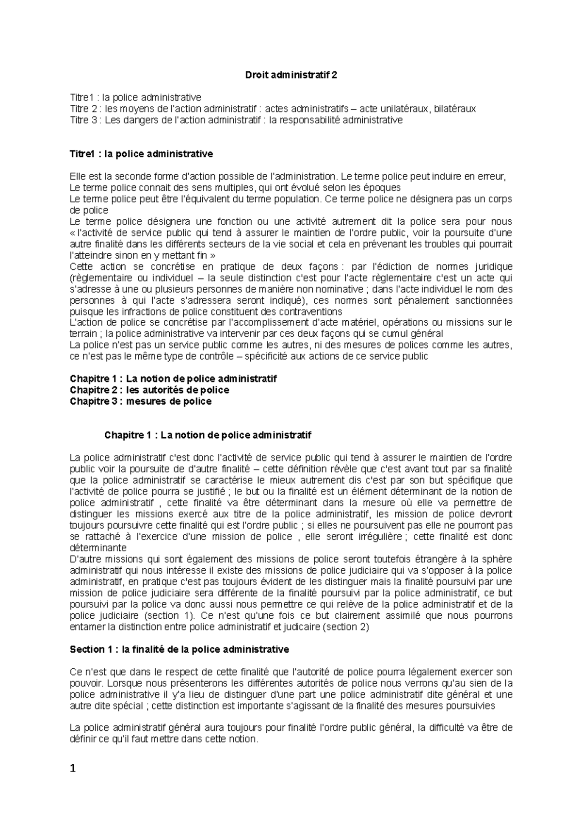 Cm Administratfi S4 Droit Administratif L2s4 Droit Administratif 2