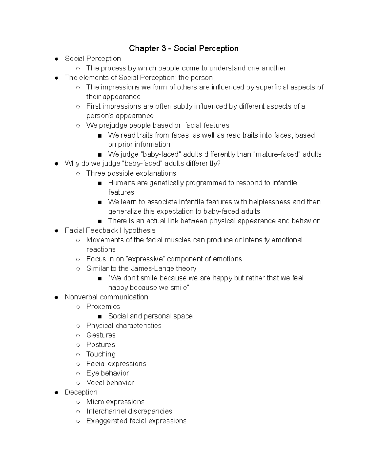 Chapter 3 Social Perception Chapter 3 Social Perception Social