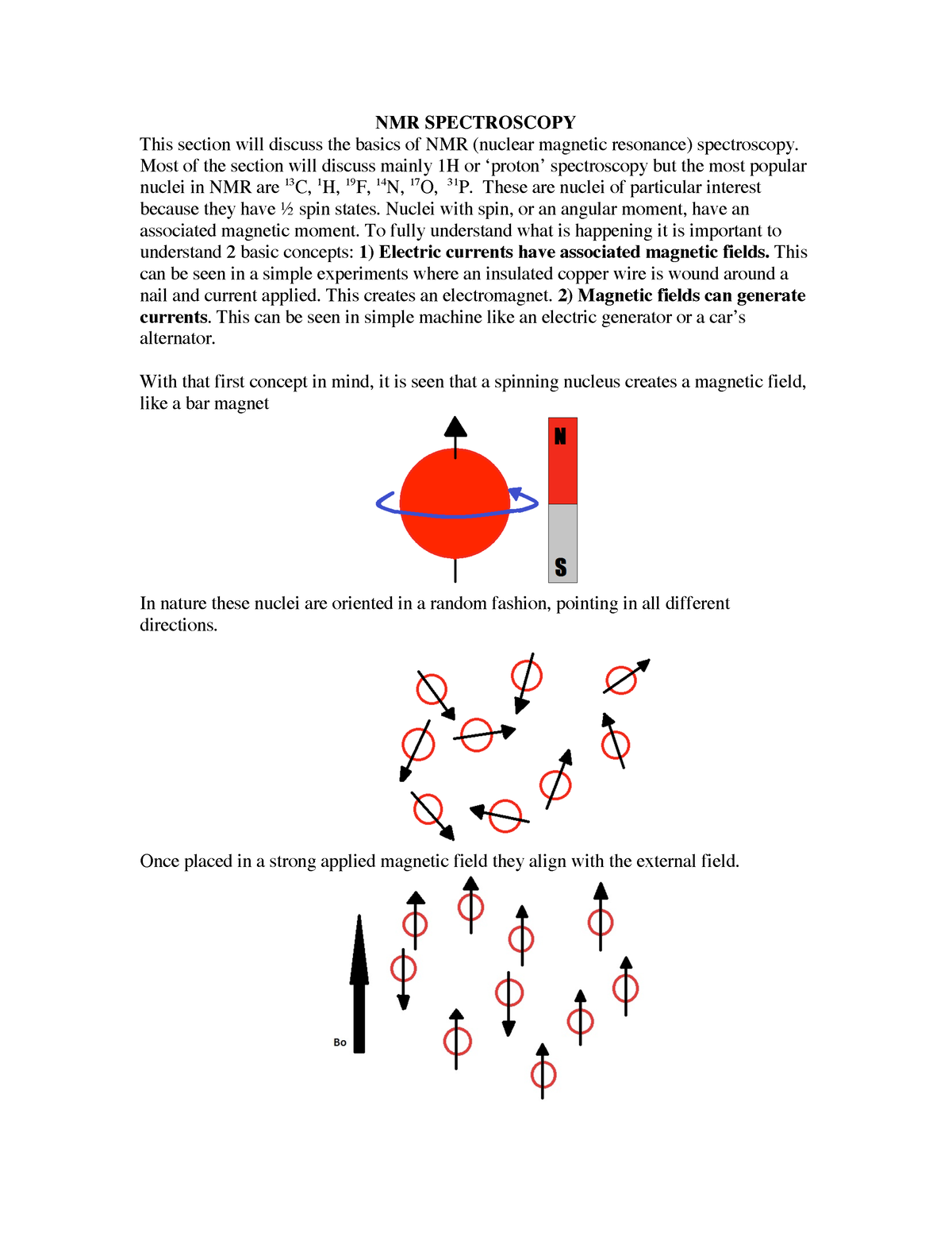 Nmr Spectroscopy Copy Nmr Spectroscopy This Section Will Discuss The