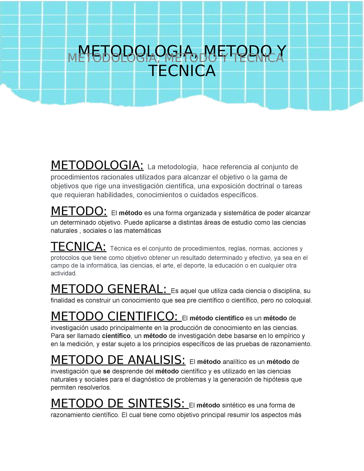 Clase 1 Metodologia Y Tecnica De La Investigacion