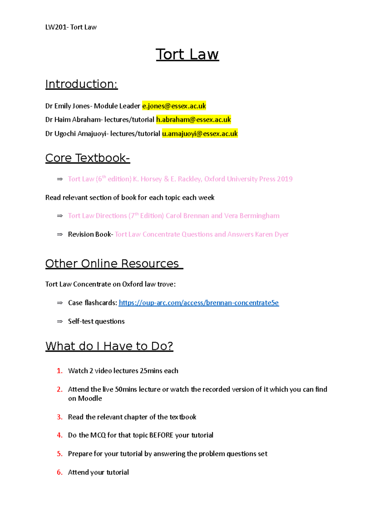 Introduction And Occupiers Liability Visitors P1 Tort Law