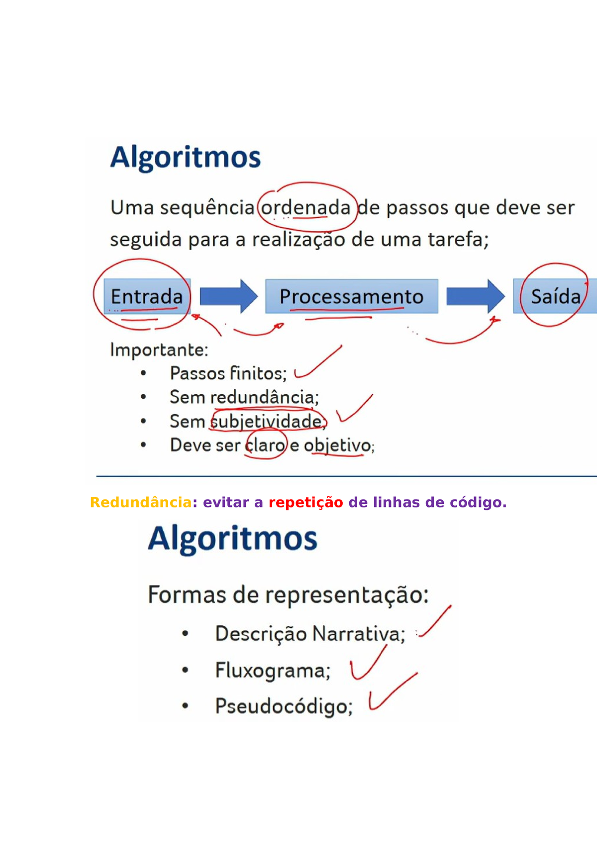 Resumo Algoritmos E Programação Estruturada Redundância Evitar A