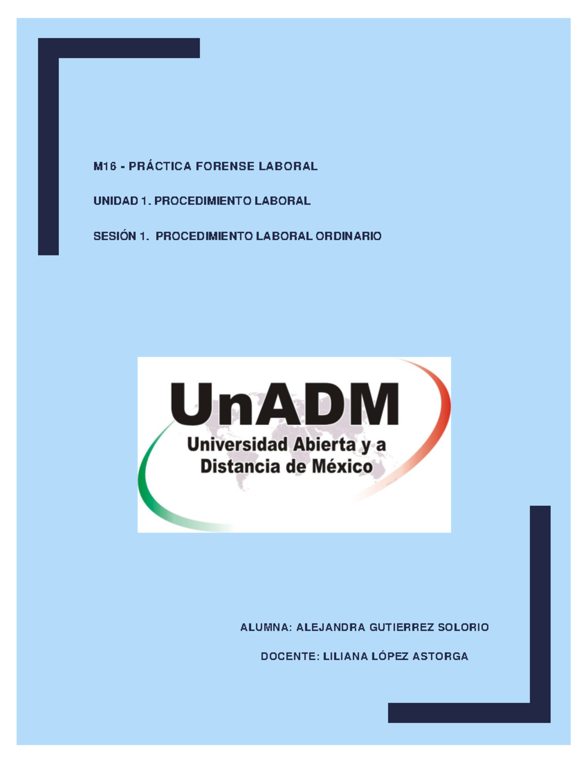 Unidad 1 Procedimiento LaboralsesiÓn 1 Procedimiento Laboral