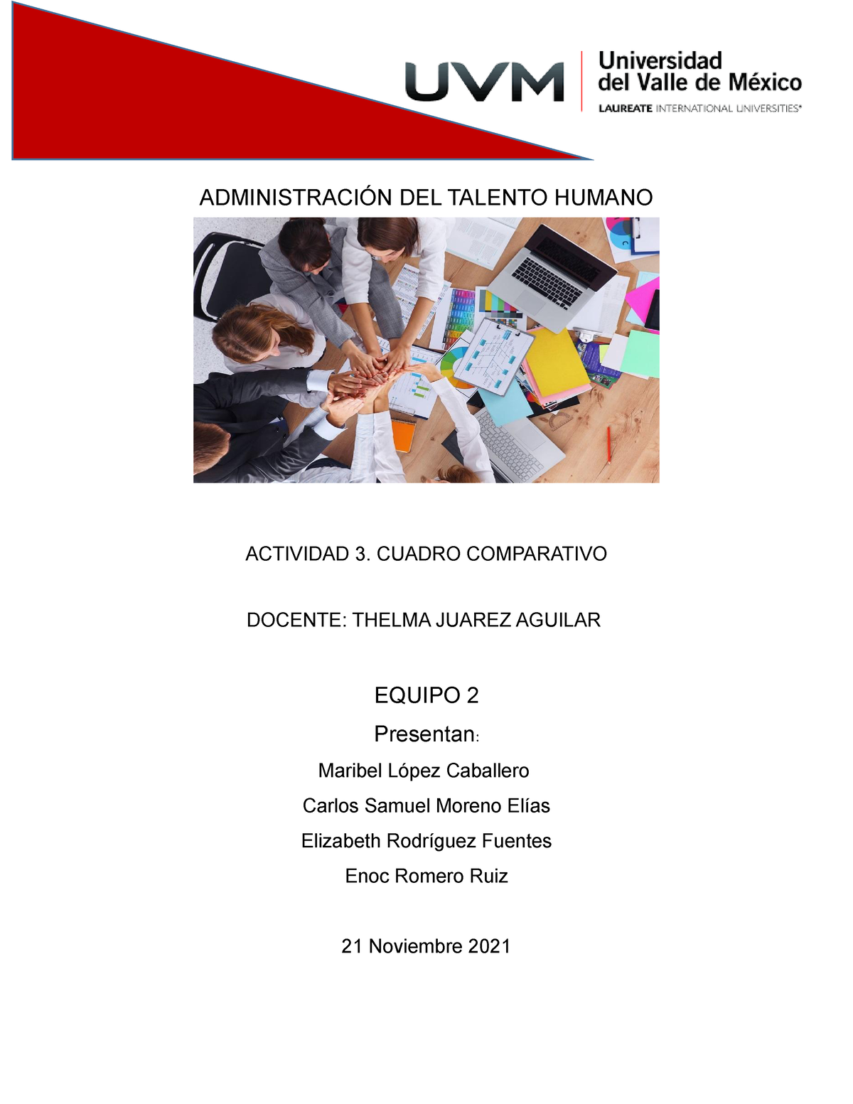 Talentohumact3 AdministraciÓn Del Talento Humano Actividad 3 Cuadro