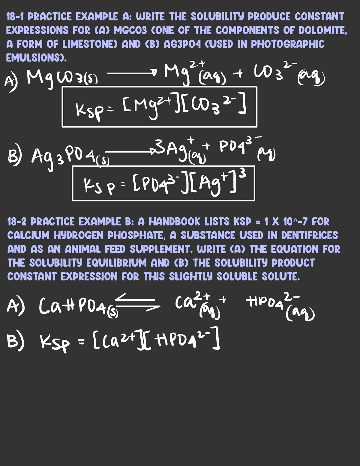 Chem 185 Written Homework 11 Chapter 18 Solubility And Complex Ions