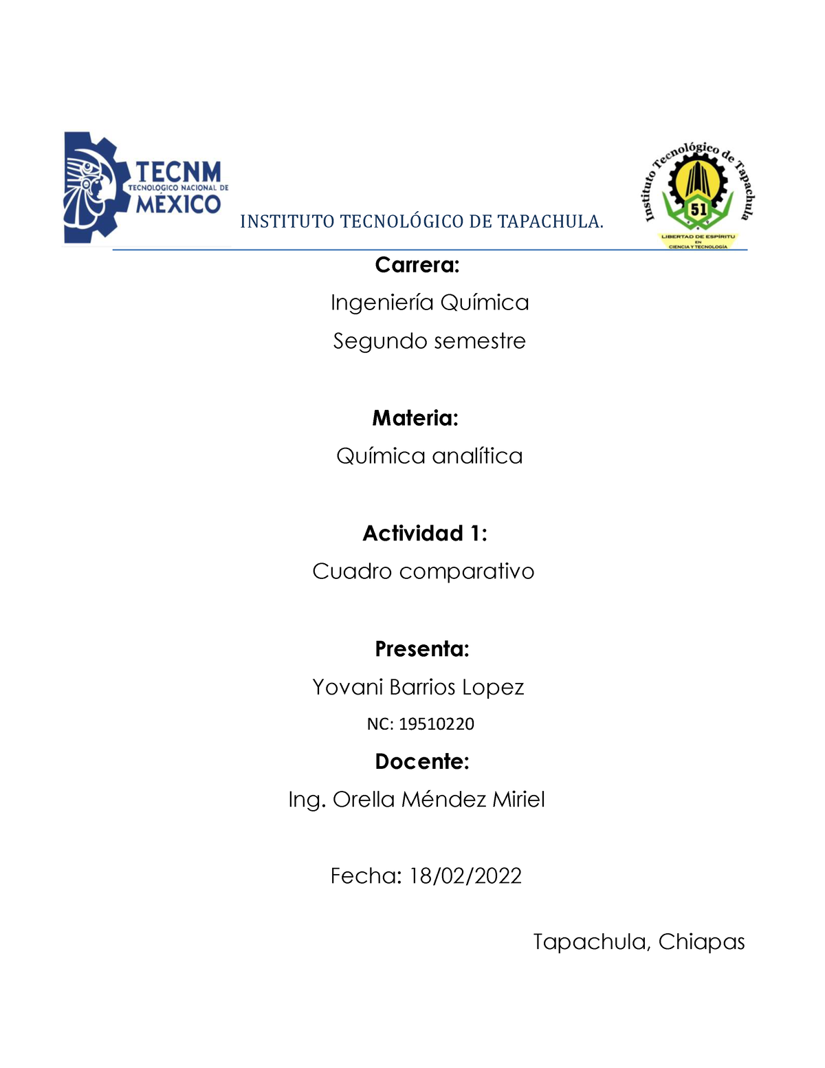 Cuadro Comparativo Quimica Analitica Y Organica Docx