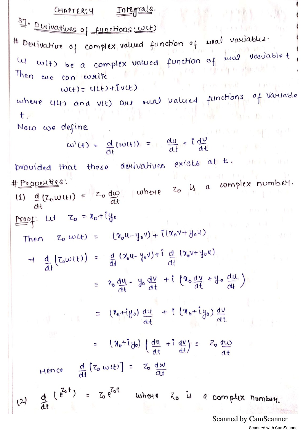 Complex Analysis Bschonours Mathematics Studocu