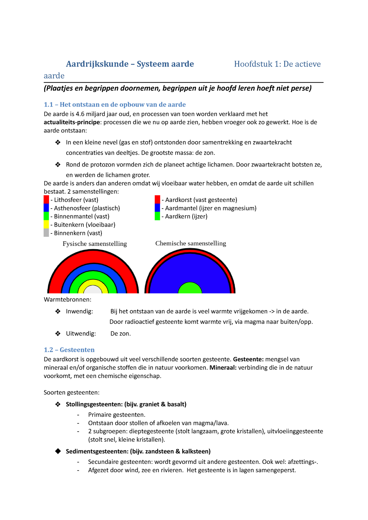 Aardrijkskunde Samenvatting Se Systeem Aarde Aardrijkskunde Systeem