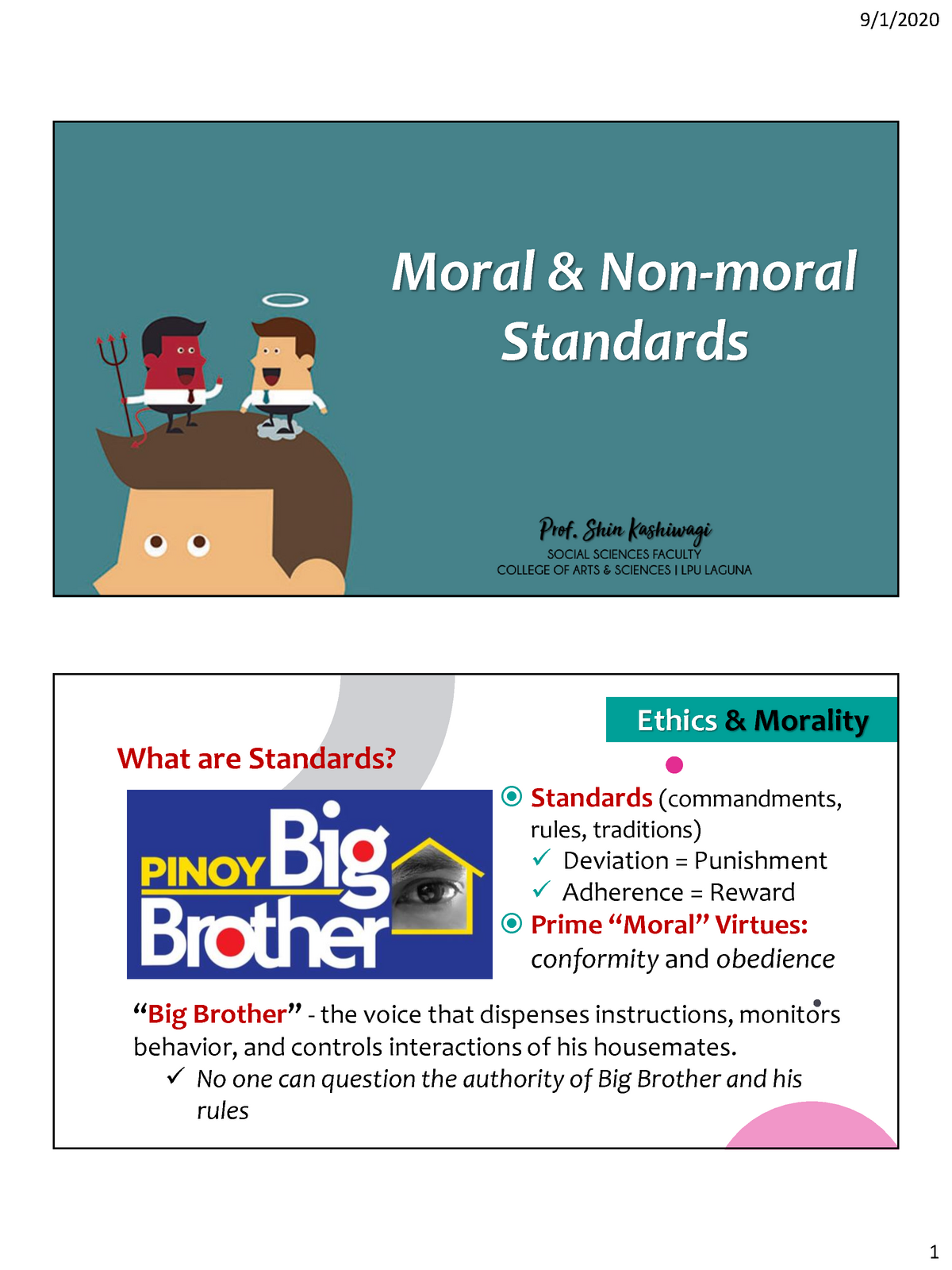 2 Moral And Non Moral Standards Moral And Non Moral Standards T H 4 C